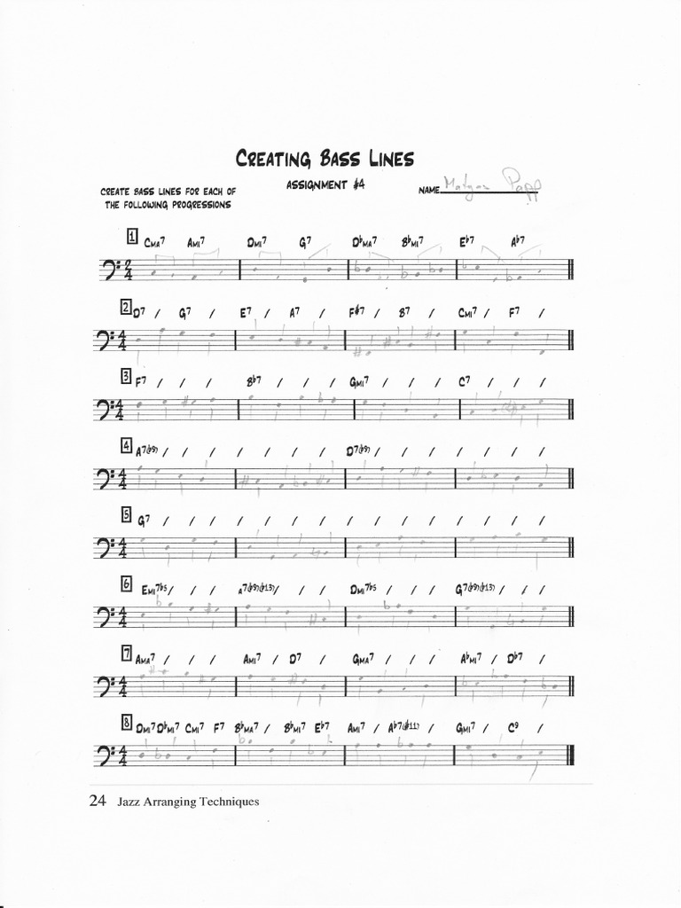 Ass. 4 - Bass Line | PDF