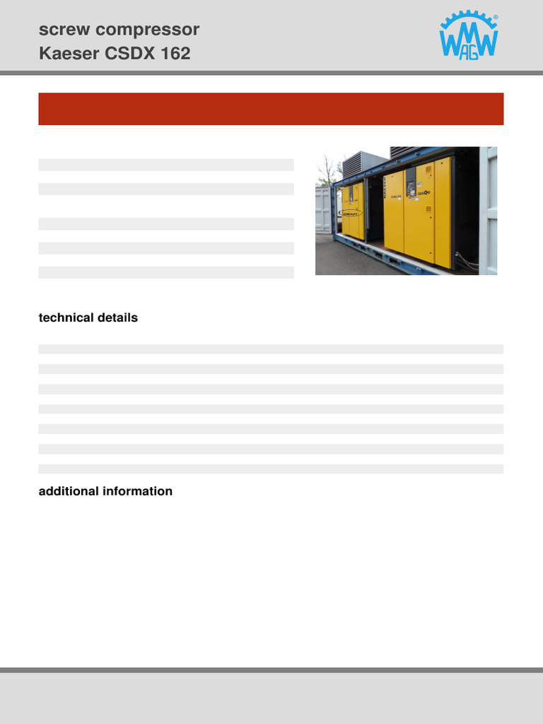 Kaeser CSDX 162 | PDF