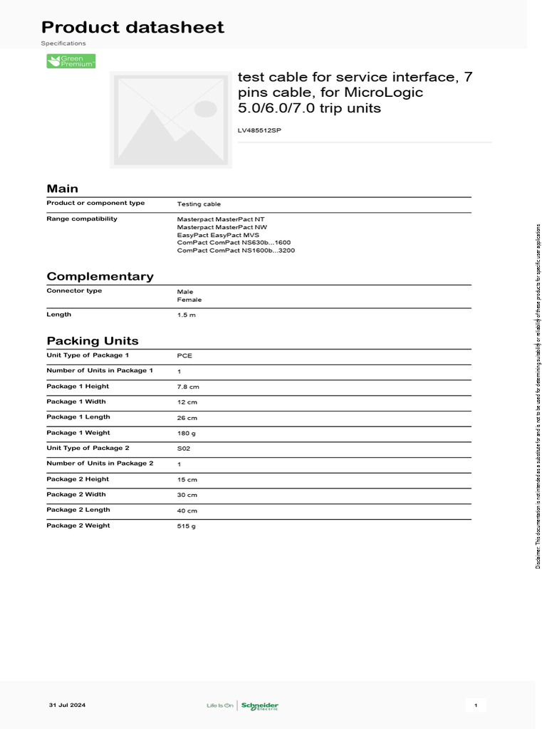 Schneider Electric - EasyPact-MVS - LV485512SP | PDF