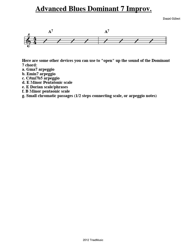 44 LL LL LLLL: Advanced Blues Dominant 7 Improv | PDF | Art