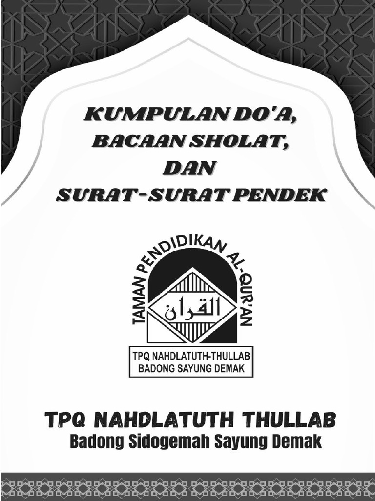 Cover Do'a TPQ | PDF