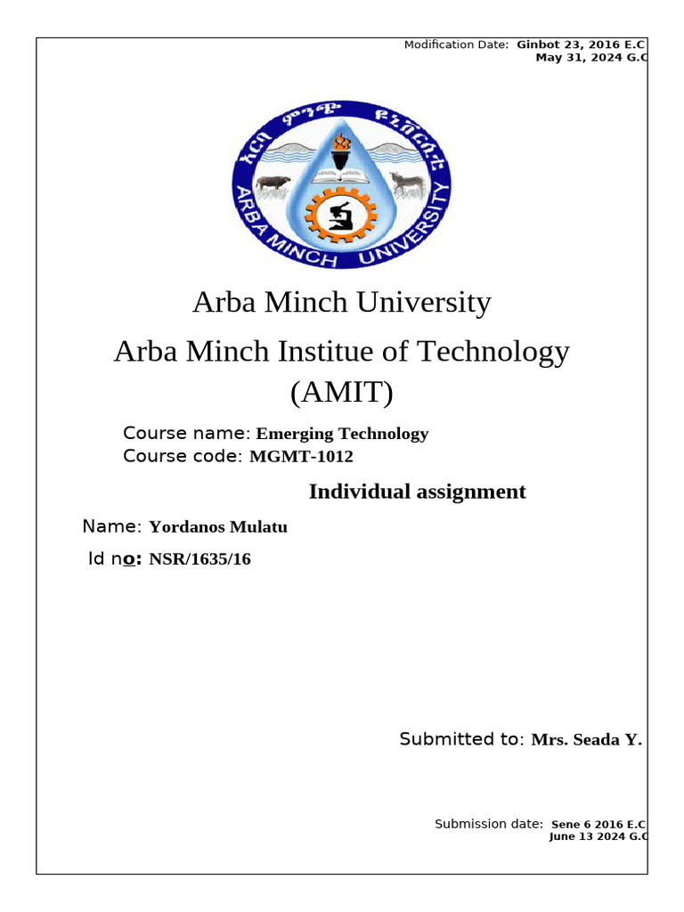Arba Minch University | PDF