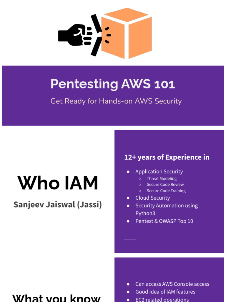 Pentesting AWS 1729466813 | PDF | Amazon Web Services | Cloud Computing