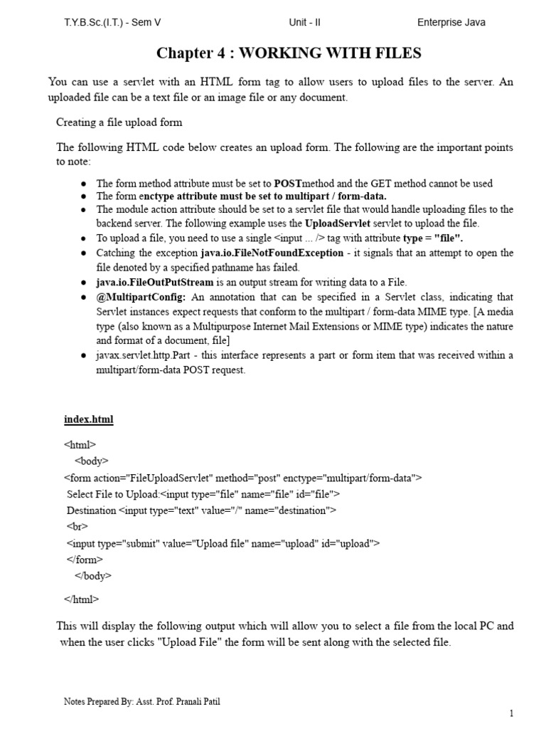 TYIT - EJ - Unit 2 - CH 4 Working With Files | PDF | Computer Data | Software Engineering