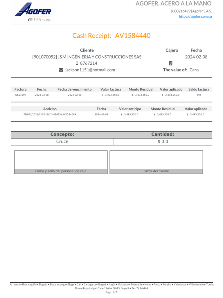 Report - Account Voucher Extended - Template Account Voucher Receipt | PDF