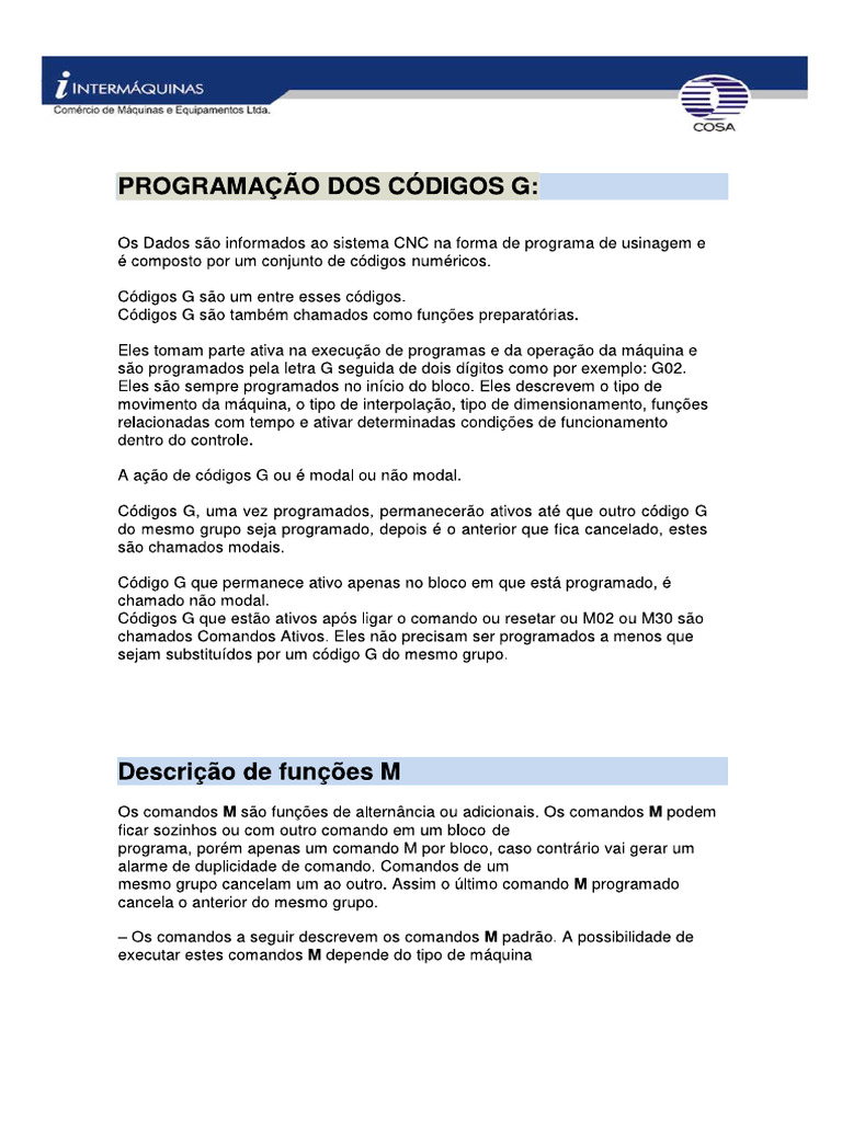 Códigos G | PDF