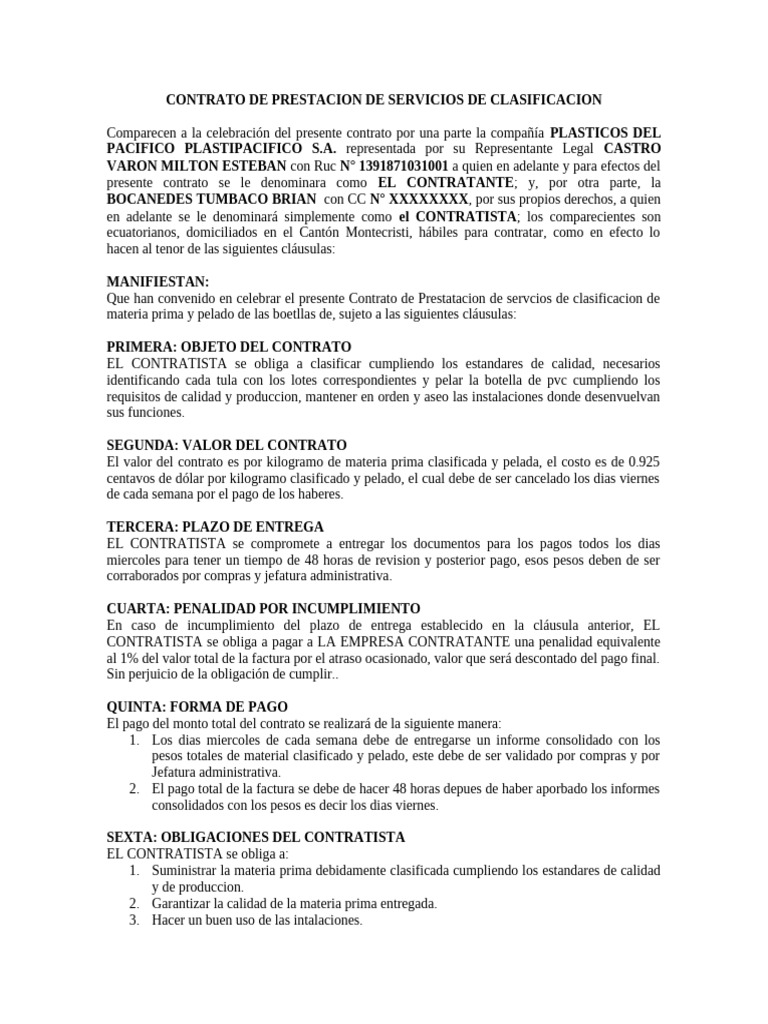 Contrato Brian | PDF