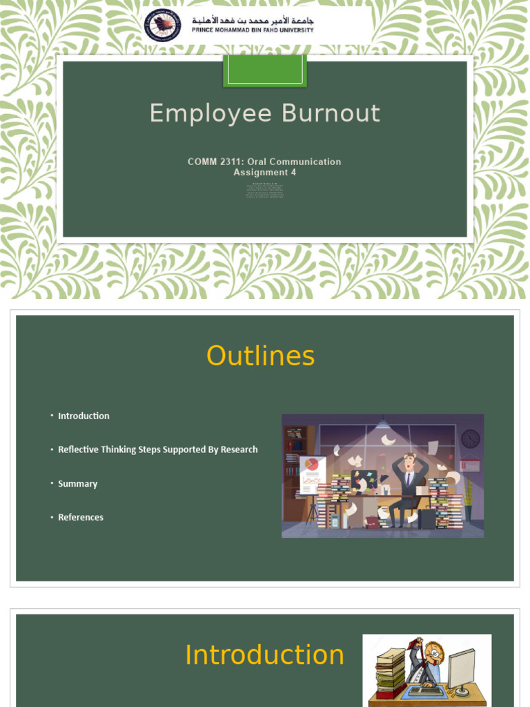 Employee Burnout PPT | PDF | Occupational Burnout | Occupational Stress