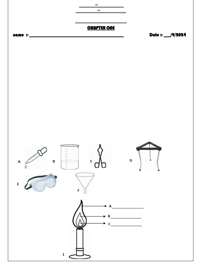 Chemistry Assignment for Form One Students | PDF