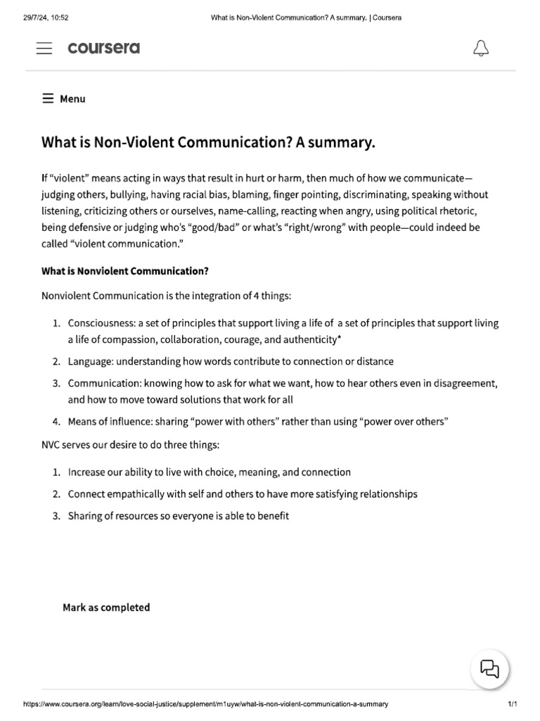 What Is Non-Violent Communication | PDF