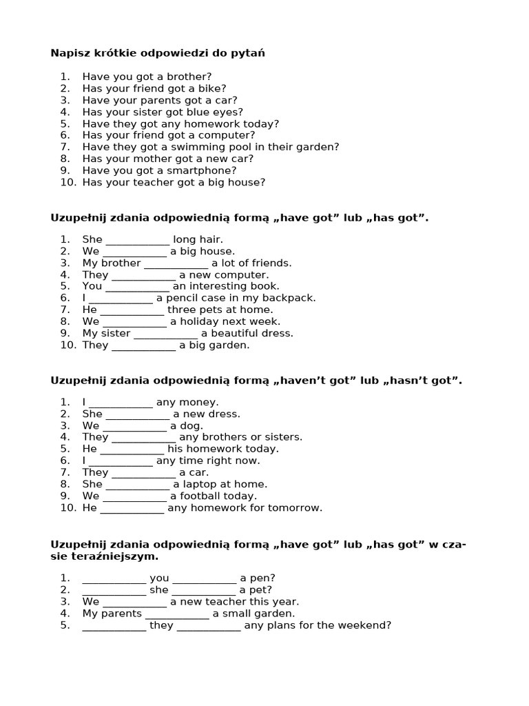 Have Got | PDF