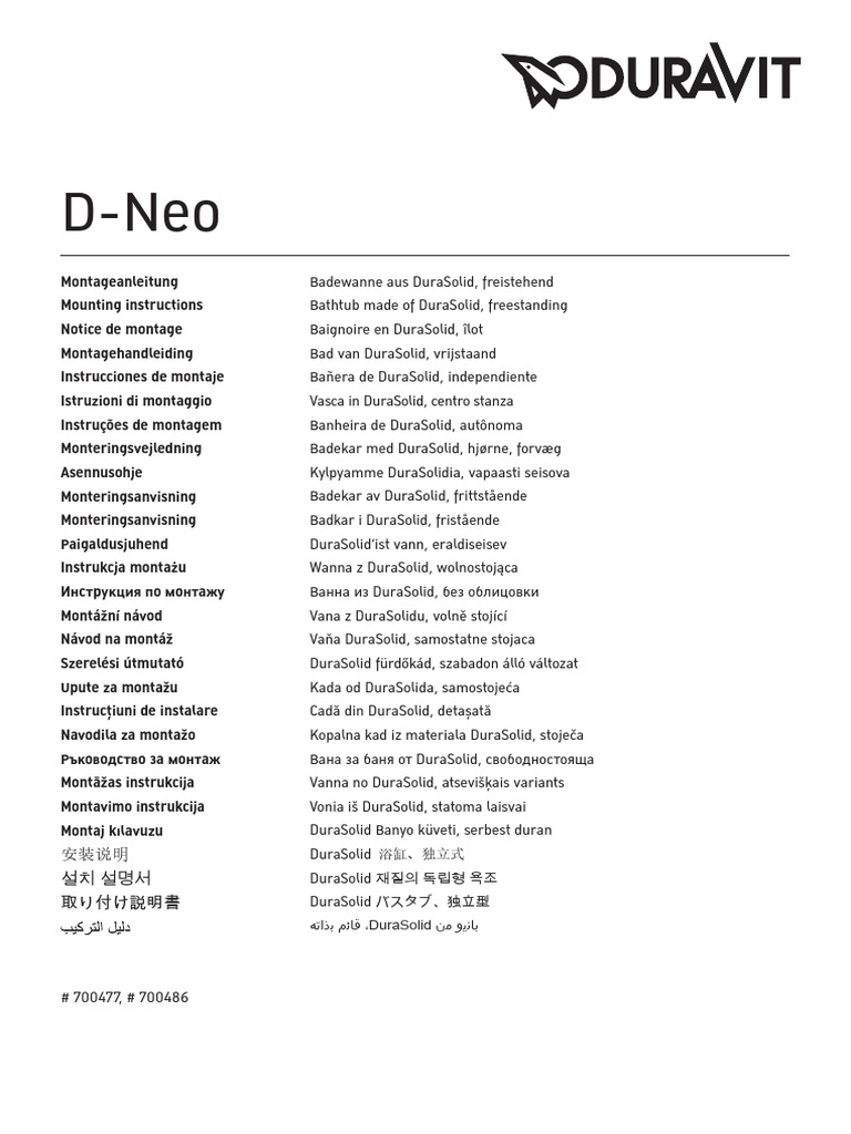 Instrucciones Bañera DuraSolid | PDF