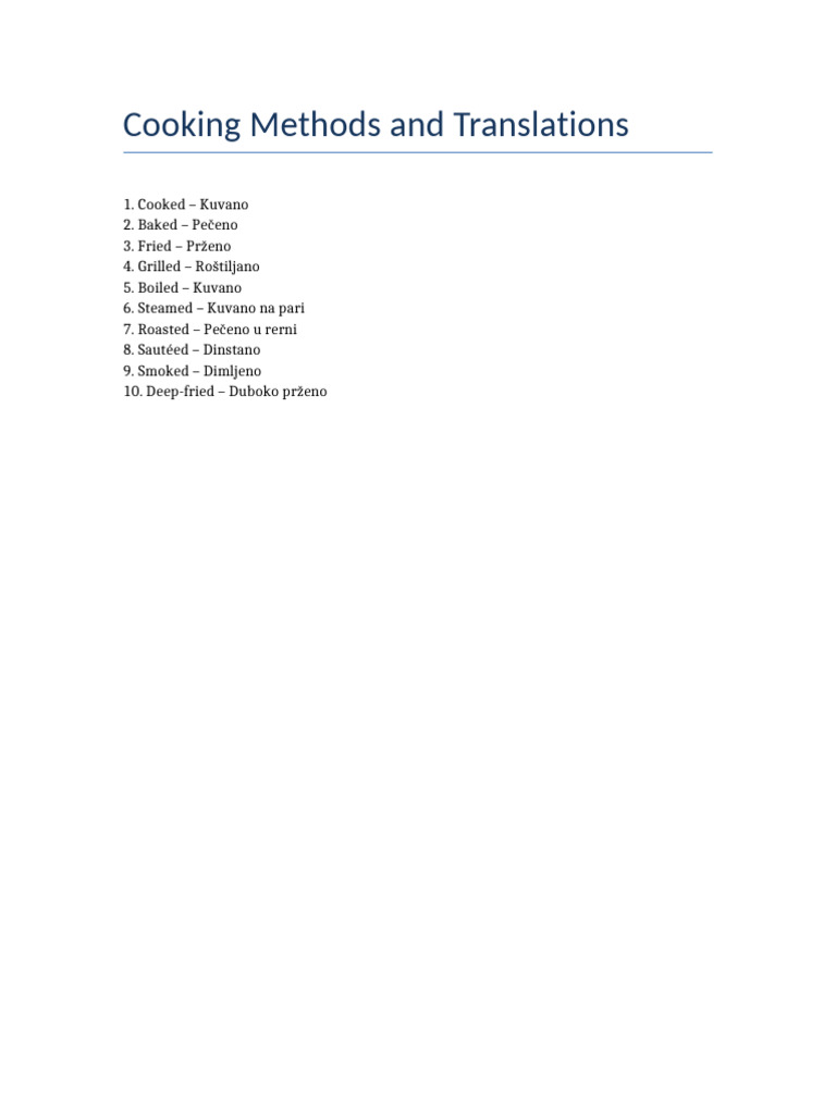 Cooking Methods | PDF