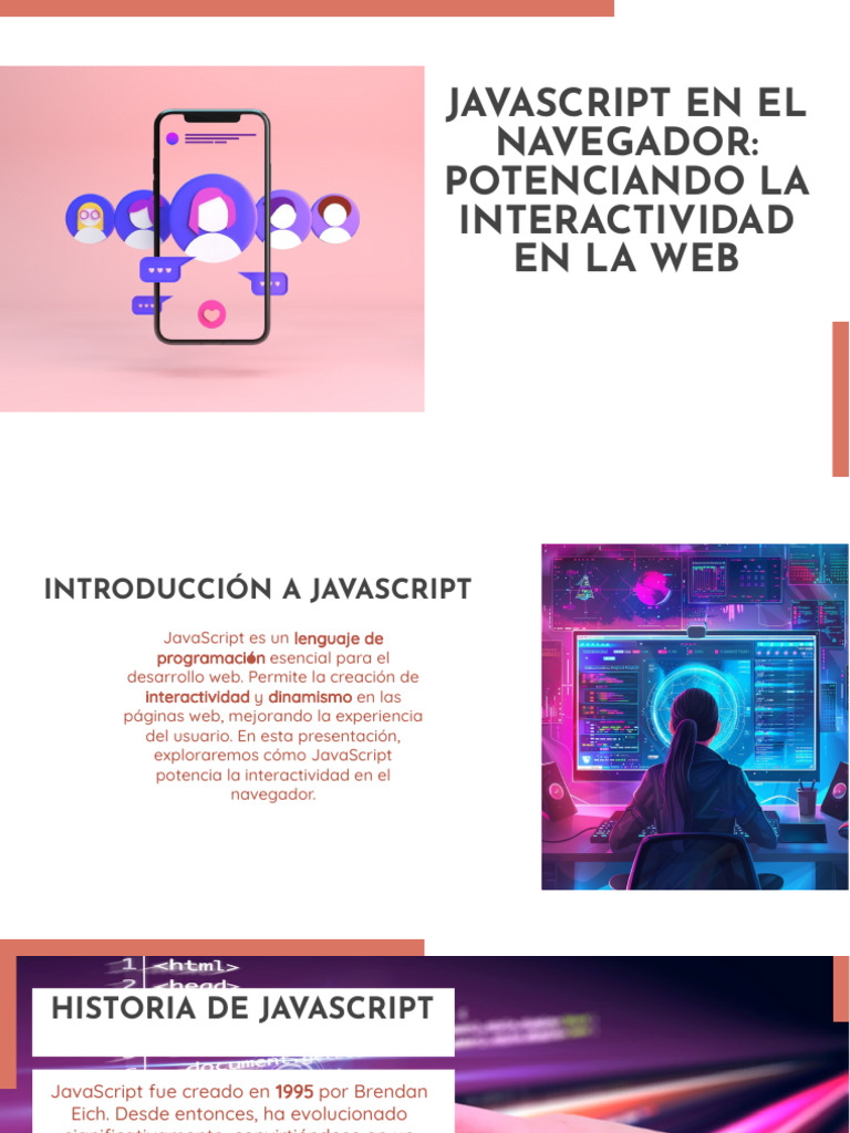 JavaScript: Clave para la Interactividad Web | PDF | Modelo de objeto de documento | Script Java