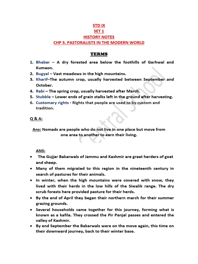 Set 1 | PDF | Pastoralism | Nomad