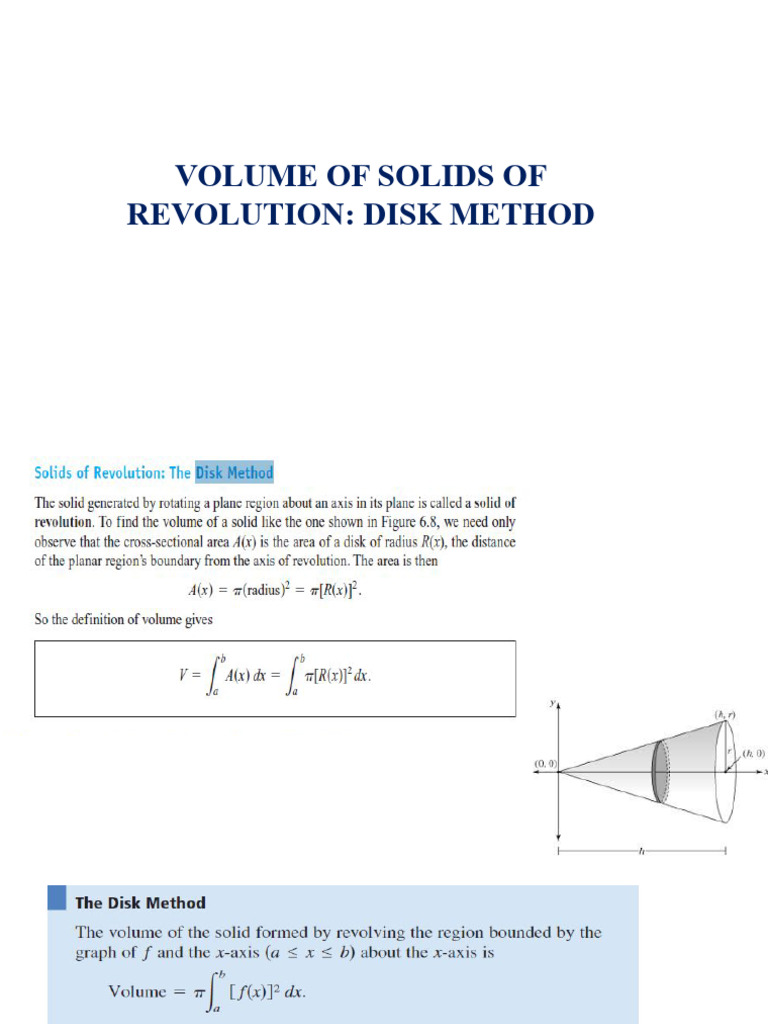 Solids of Revolution-Disk Method | PDF
