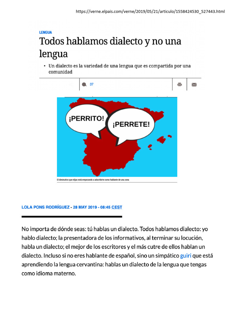 Todos Hablamos Dialecto | PDF | Ciencias sociales | Estilo de vida