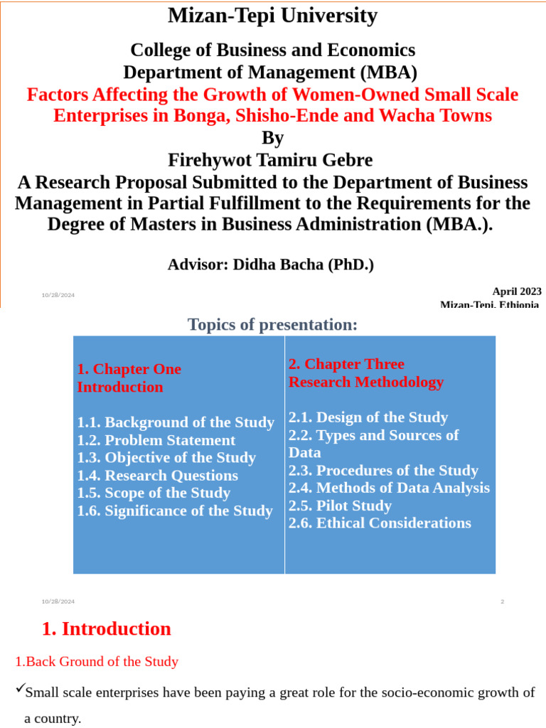 Factors Influencing Women-Owned Enterprises | PDF | Statistics | Quantitative Research
