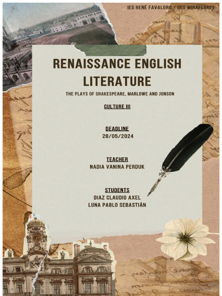 The Renaissance Period, English Literature | PDF | William Shakespeare ...