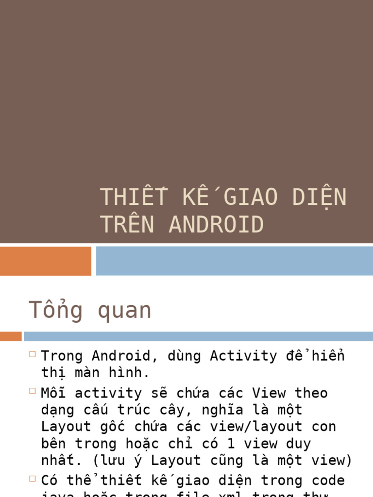 Lecture02 - Gioi Thieu Thiet Ke Android | PDF