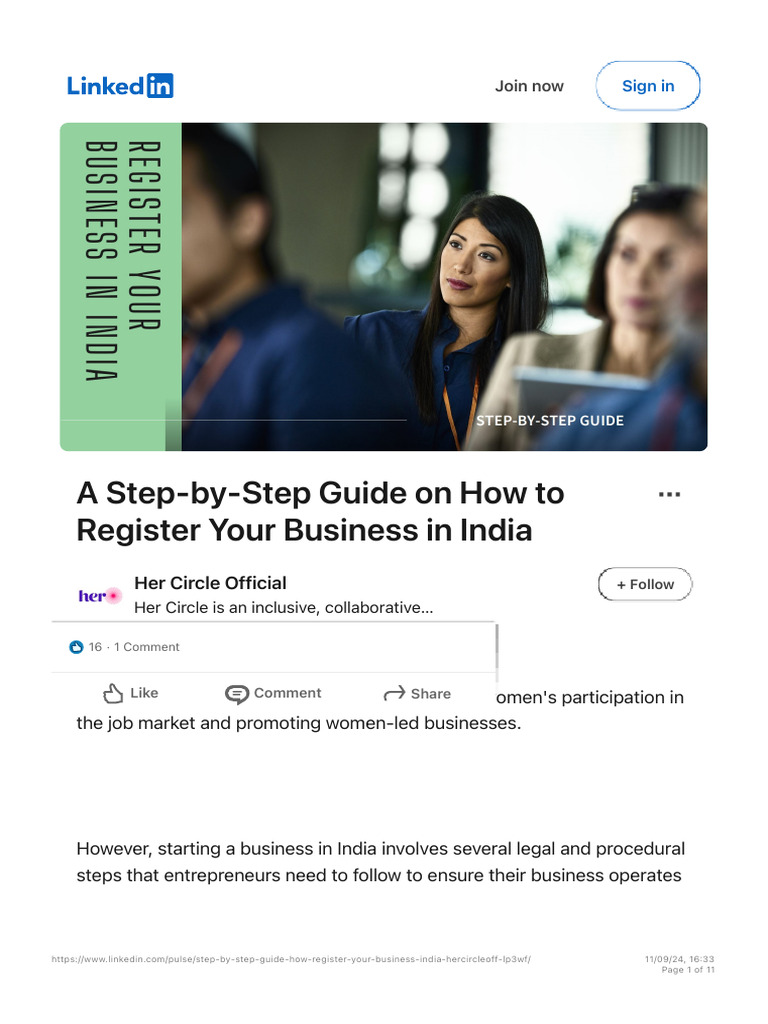 A Step-by-Step Guide On How To Register Your Business in India | PDF ...