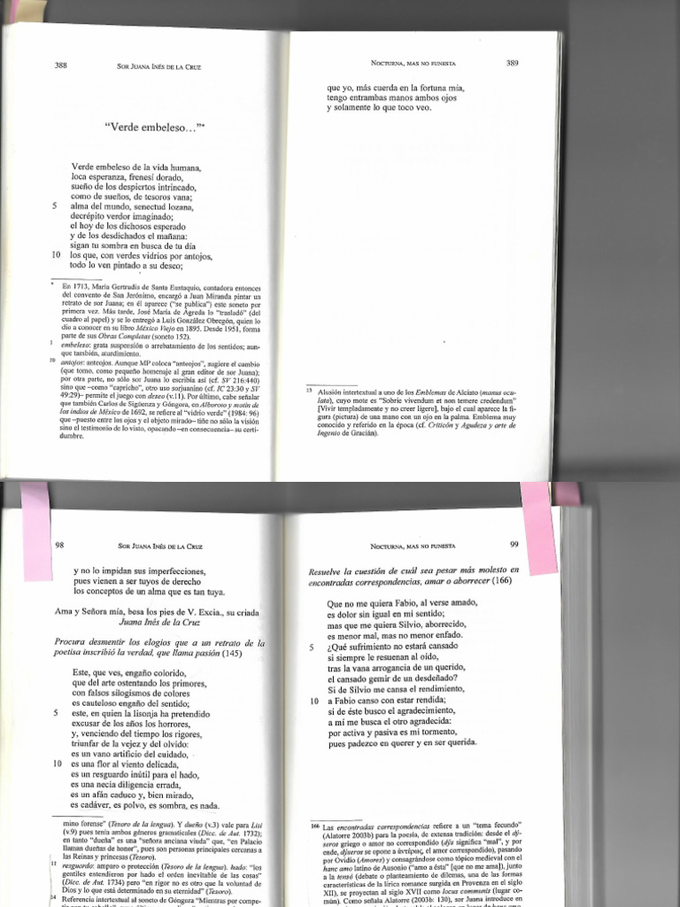 Poemas Sor Juana Clase 14 - 6 | PDF
