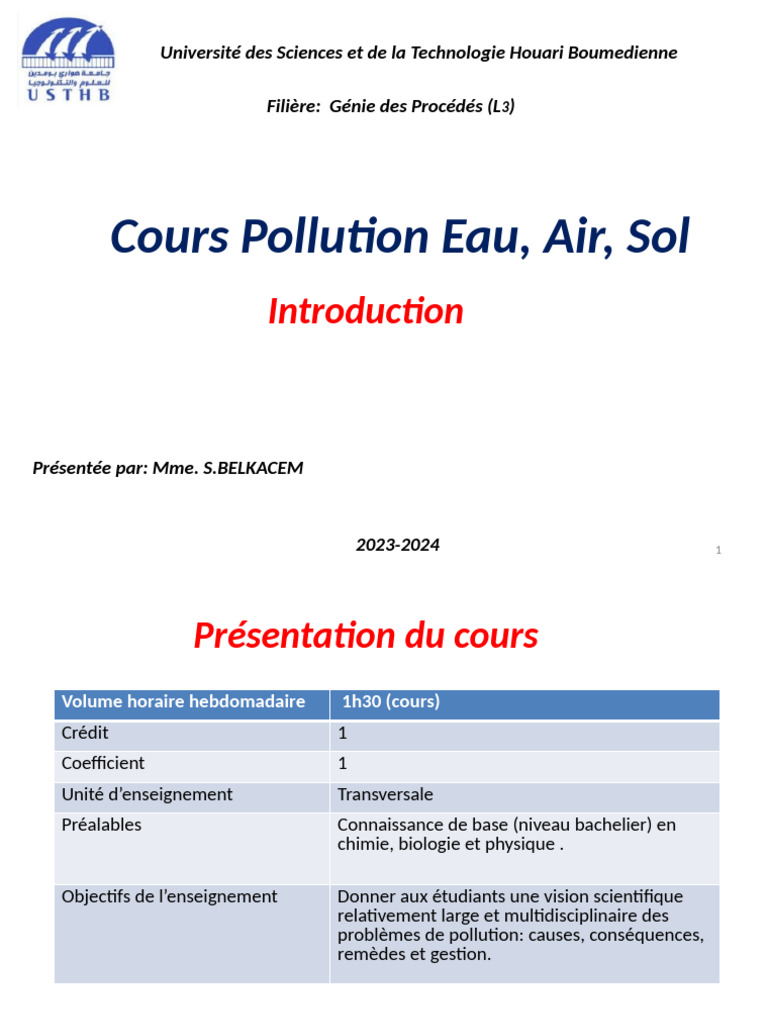 Introduction à la Pollution Eau et Air | PDF | la pollution ...