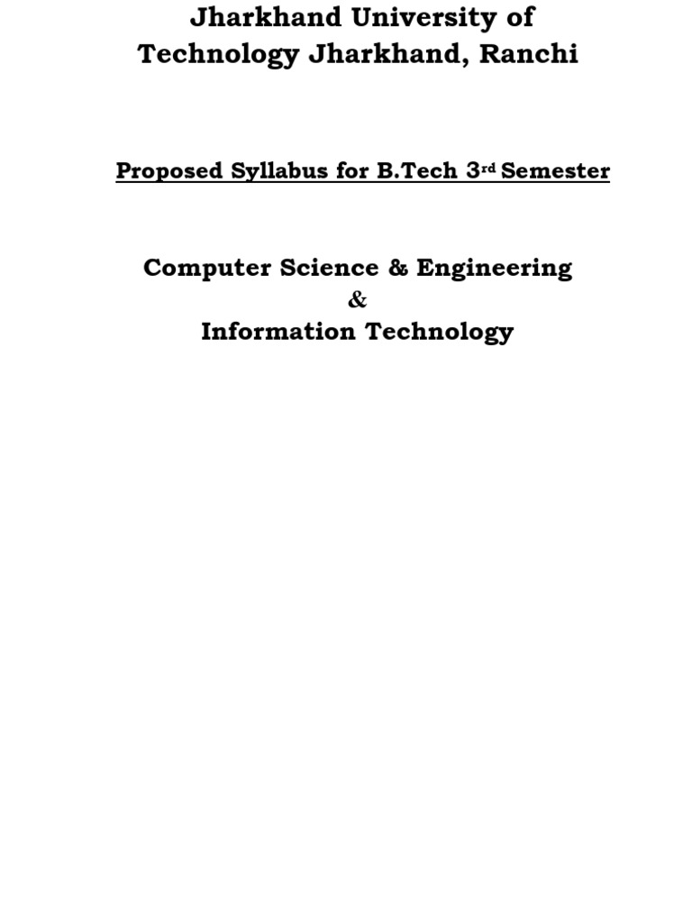 B.Tech 3rd Sem Syllabus | PDF | Class (Computer Programming) | Fourier Series