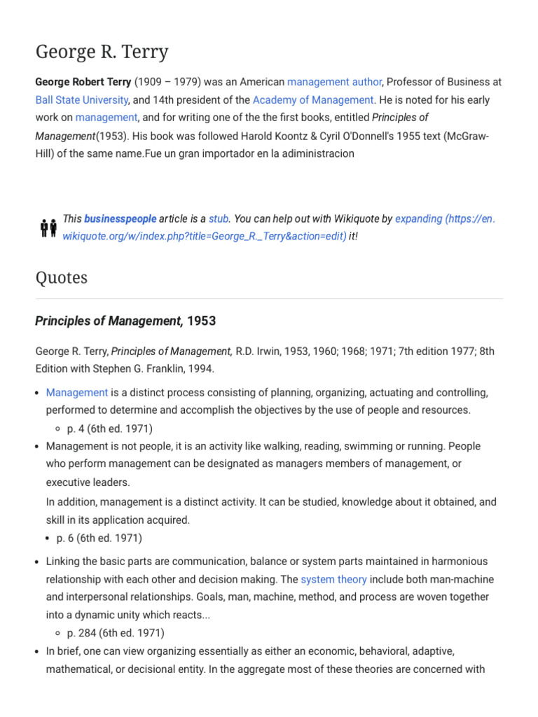 George R. Terry - Wikiquote | PDF | Function (Mathematics) | Cognition