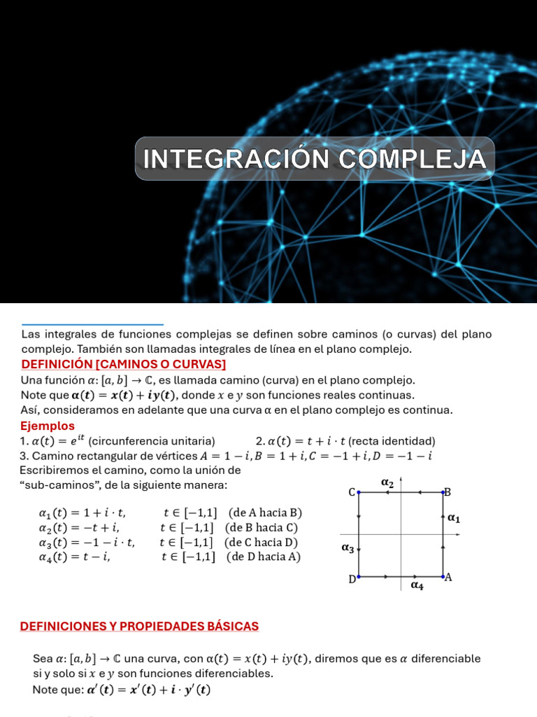 Integración Compleja | PDF | Integral | Curva