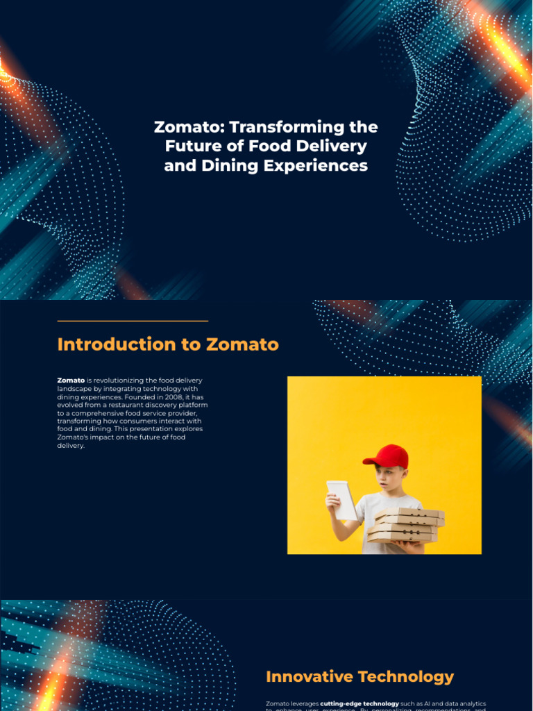 Slidesgo Zomato Transforming The Future of Food Delivery and Dining ...