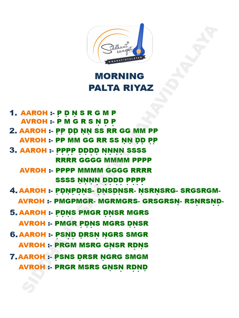 New Morning Palta Riyaz | PDF