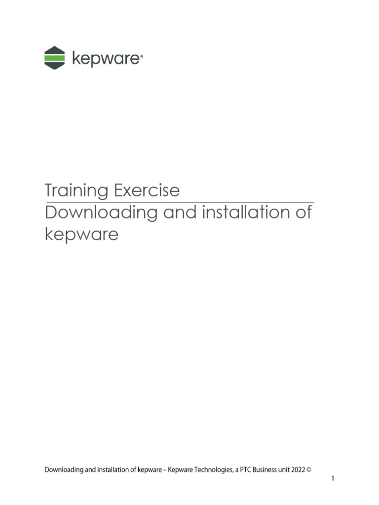 2a. Downloading and Installation of Kepware | PDF