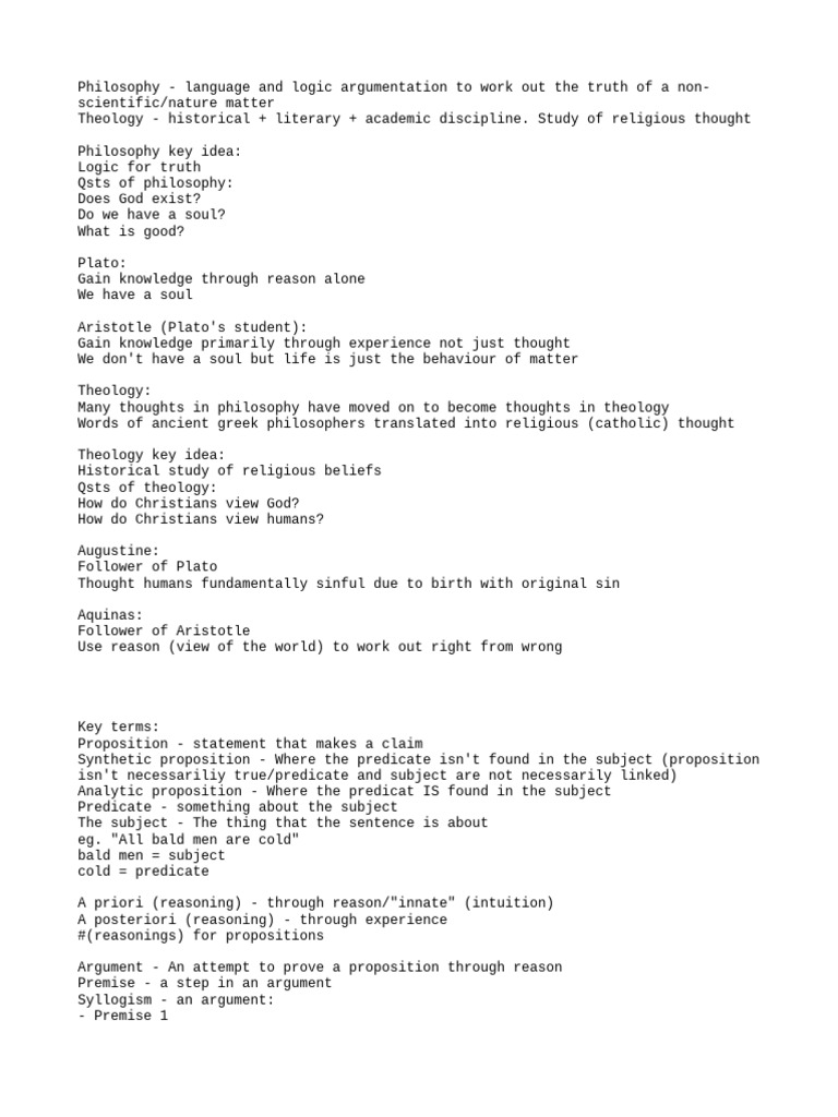 A Level Rs Inro Course Notes | PDF | Argument | Reason