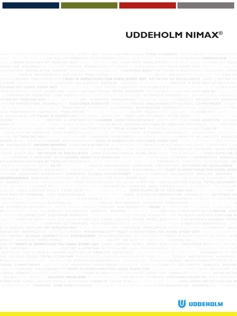 PB Uddeholm Nimax English160604092815 | PDF | Grinding (Abrasive Cutting) | Heat Treating