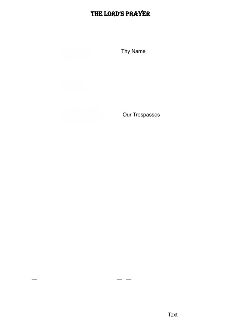 Lords Prayer Our Father' | PDF