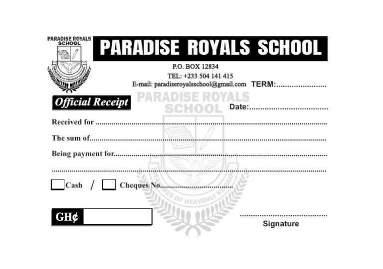 Paradise Royals School Payment Receipt | PDF
