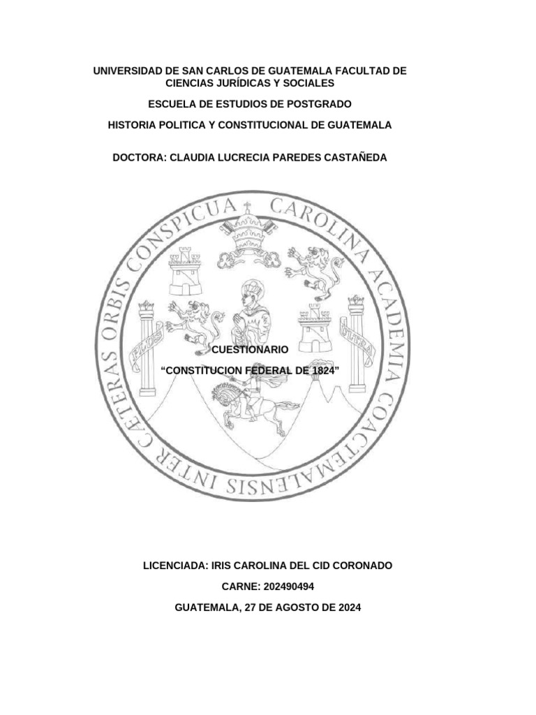 Constitucion Federal de 1824 | PDF | Constitución | Federación