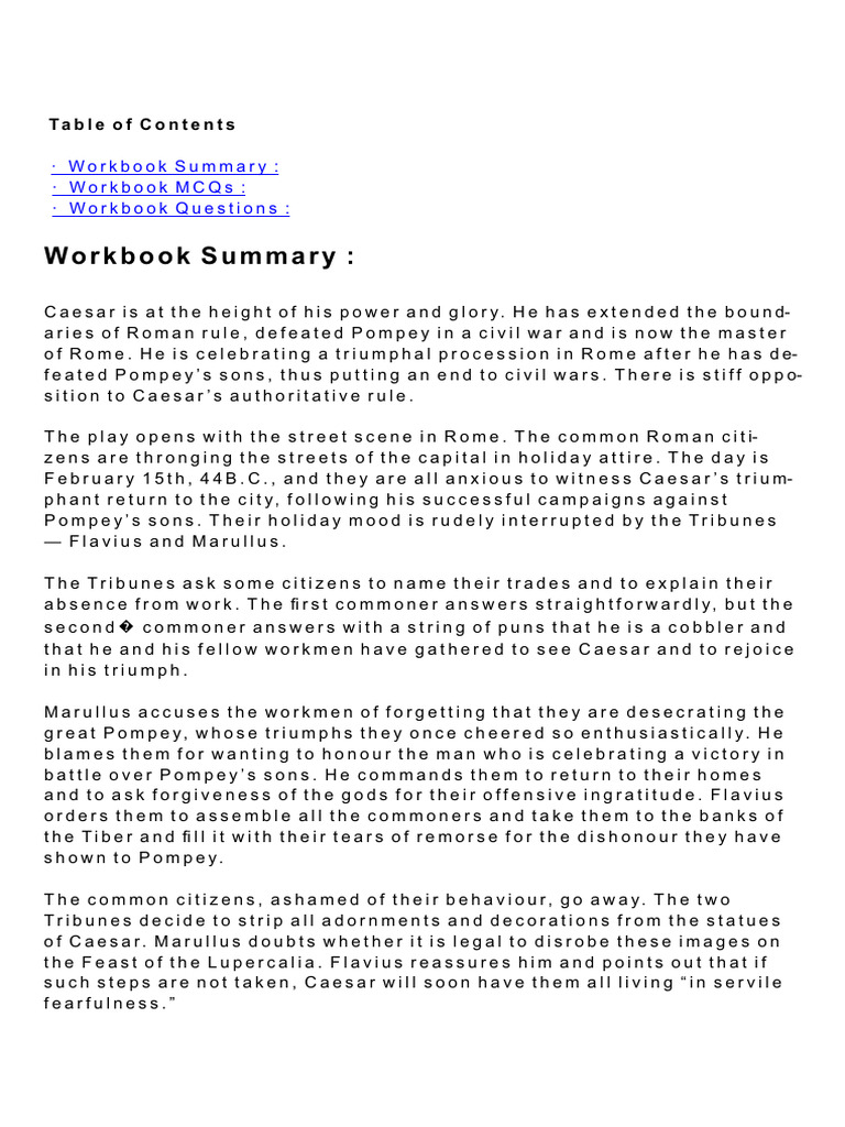 Julius Caesar Act 1 Scene 1 | PDF | Julius Caesar | Pompey