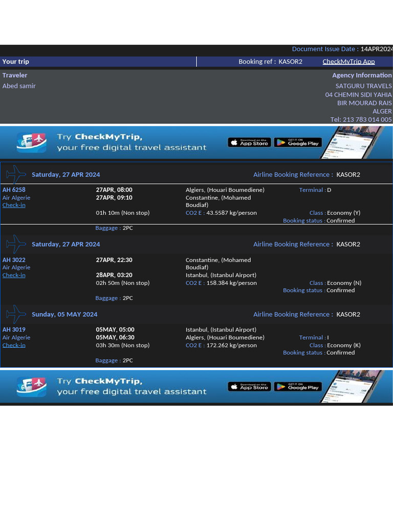 Telex Samir | PDF | Civil Aviation | Transport Companies