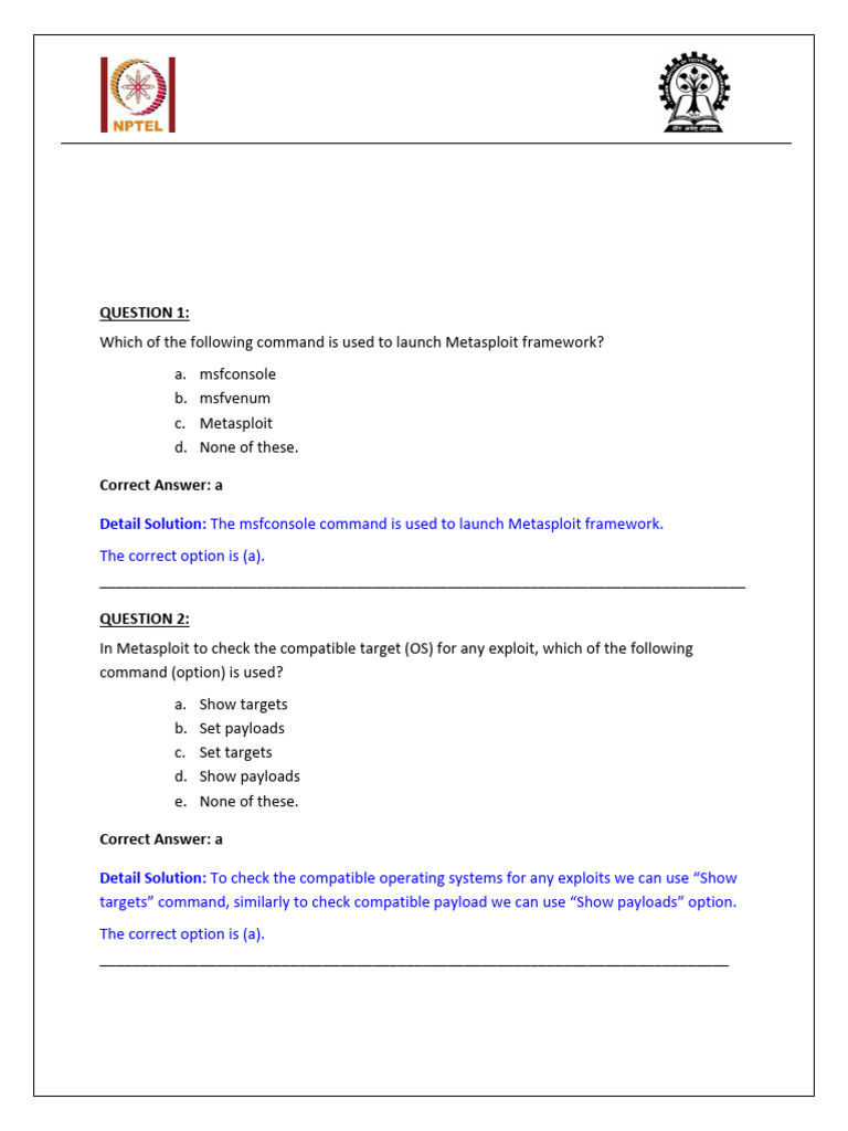 Assignment ETH 11 SOL 2024 Updated | PDF | Security Engineering | Computing