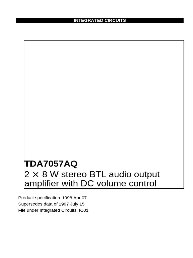 TDA7057AQ Amplificador | PDF | Amplifier | Electronic Engineering