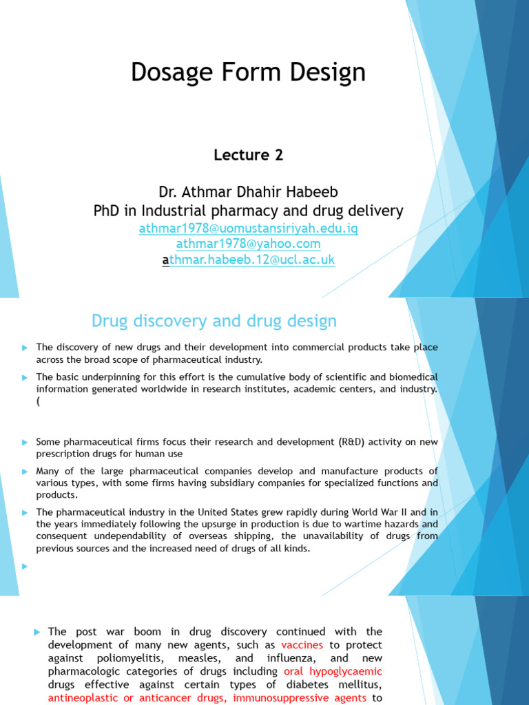 lec 2 | PDF | Pharmacology | Drug Discovery