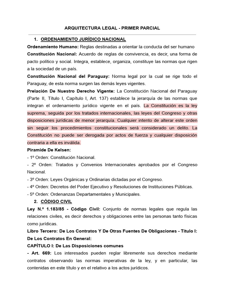 Arquitectura Legal - Primer Parcial | PDF | Derecho laboral | Salario