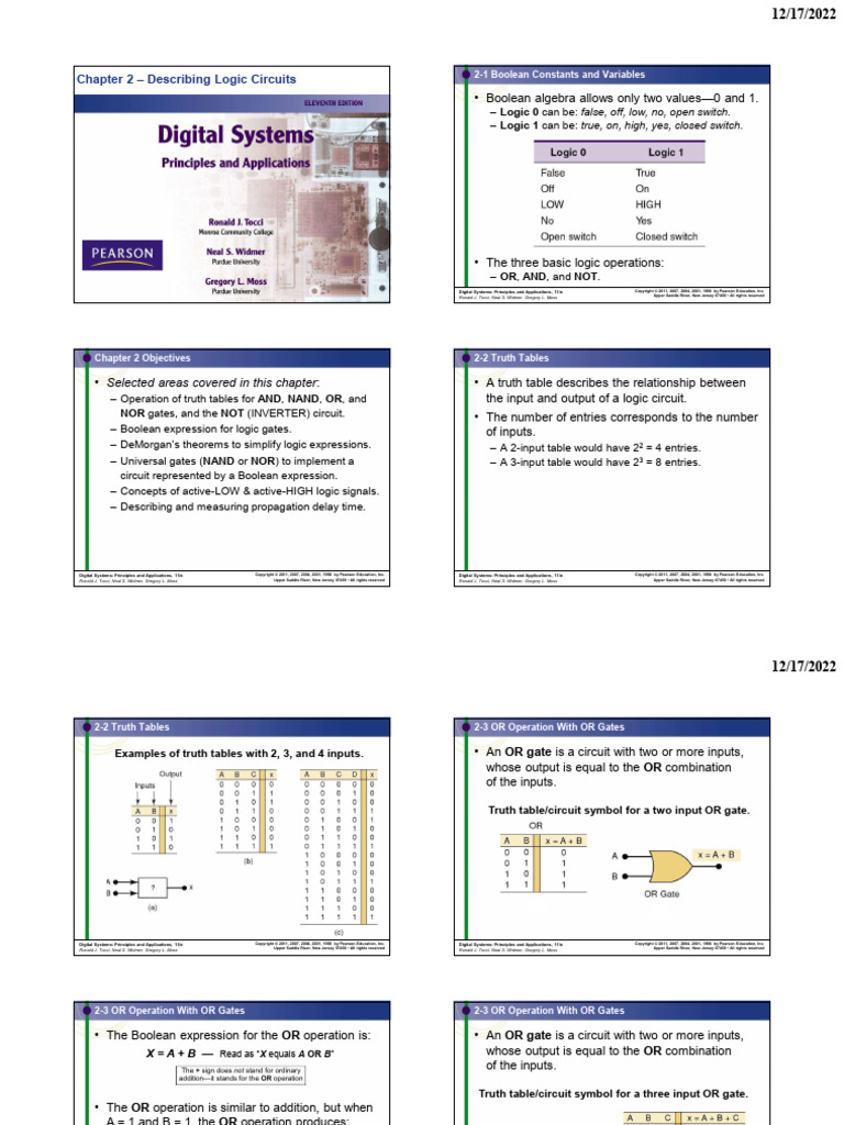 C2-Describing Logic Circuits | PDF | Logic Gate | Boolean Algebra