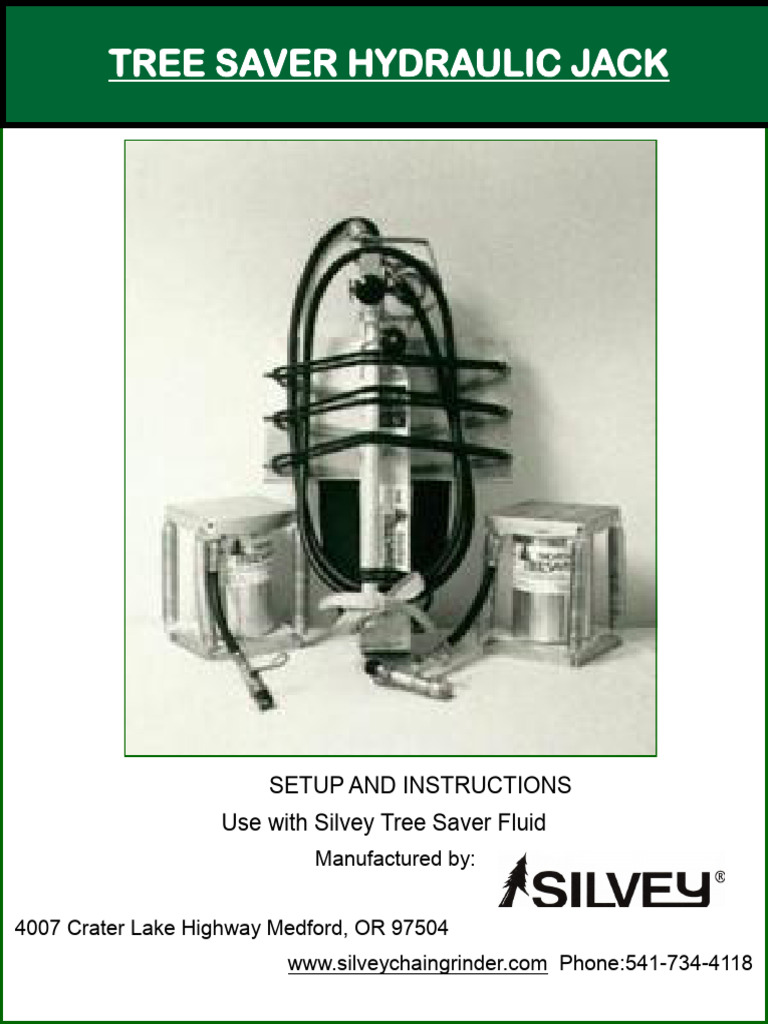 Tree Saver Hydraulic Jack Instructions | PDF | Pump | Valve