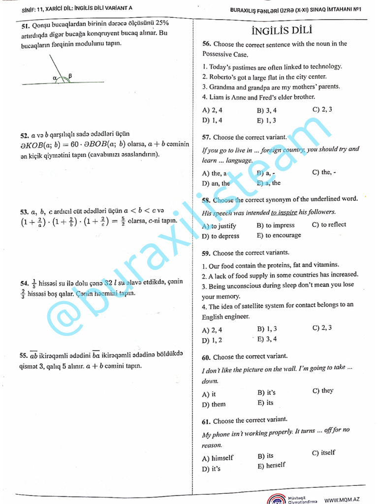 Otk 2024 11 Ci Sinif | PDF