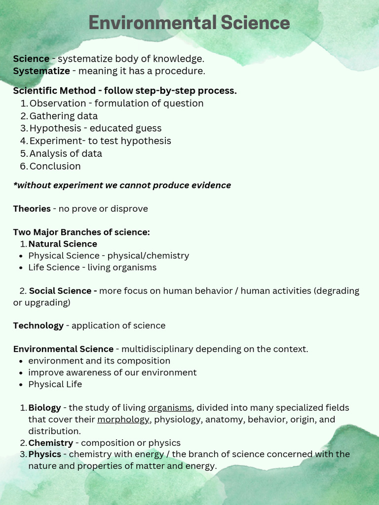 Envi Sci | PDF | Science | Physics