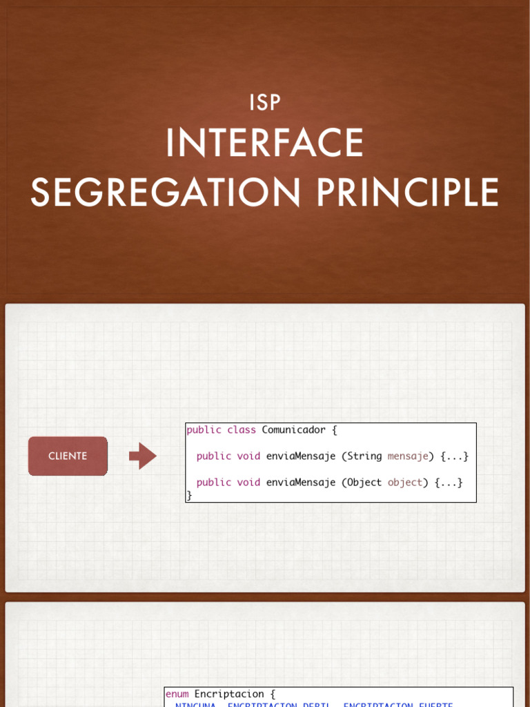 Interface Segregation Principle | PDF | Tecnología e ingeniería