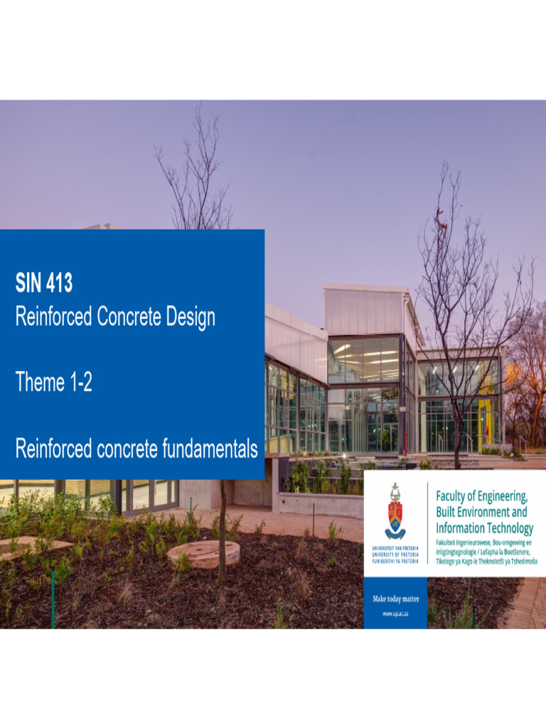 SIN 413 1-2 Reinforced Concrete Fundamentals | PDF | Reinforced Concrete | Bending